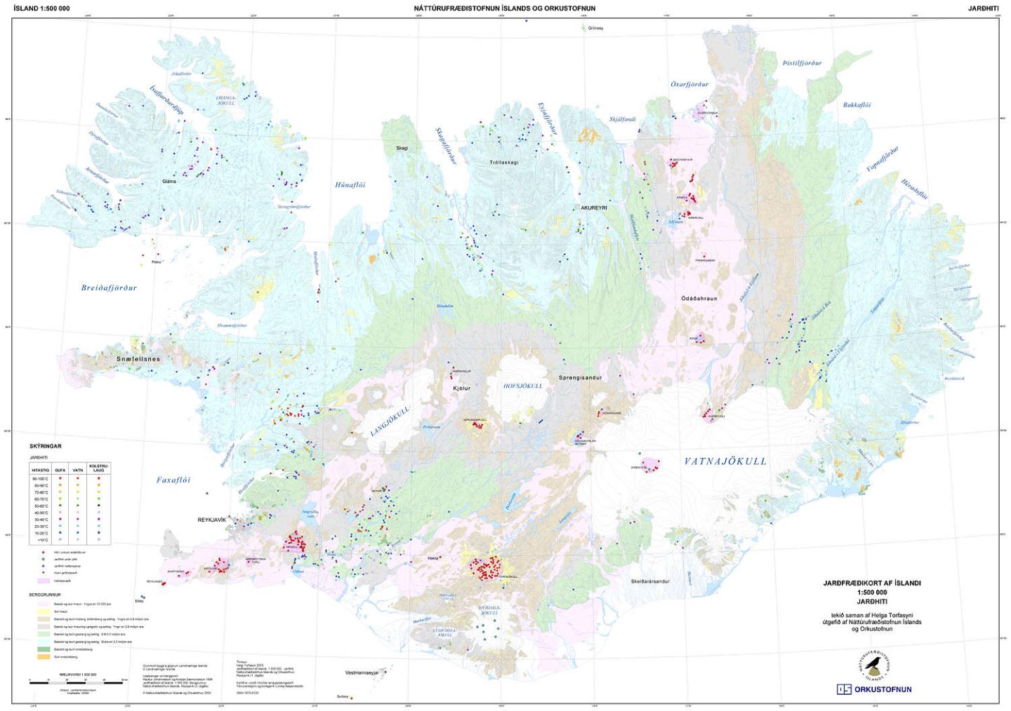 Geological maps | Náttúrufræðistofnun Íslands